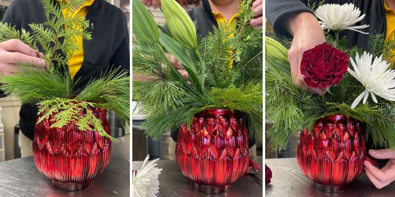 How to Create a Christmas Floral Arrangement