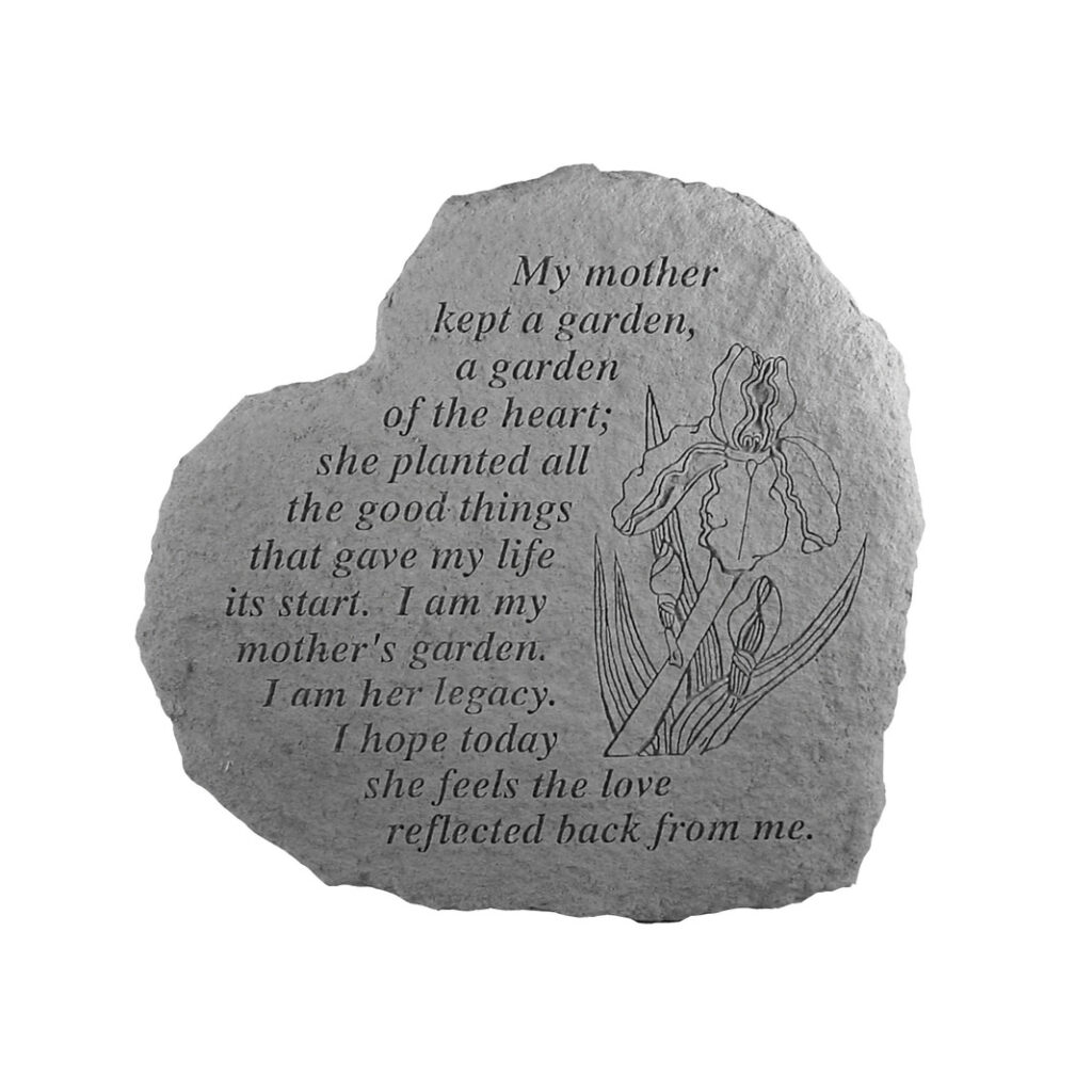 Get Mother’s Garden Heart Memorial Stone, 12 inches in MI at English ...