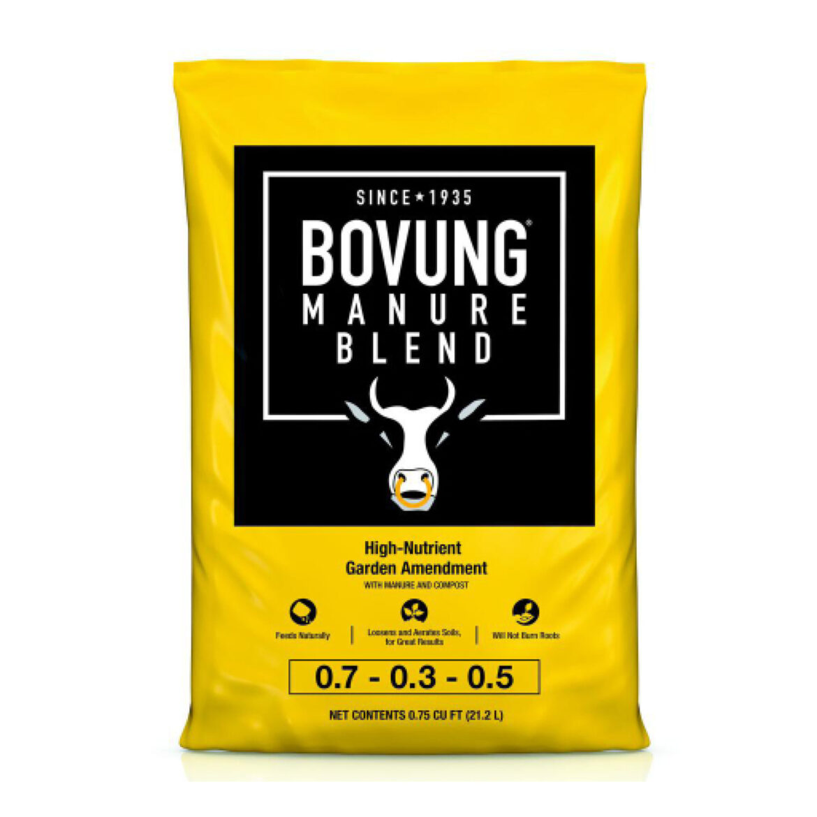 Get All-Natural Bovung Dehydrated Manure & Organic Hummus, 25 pound bag ...