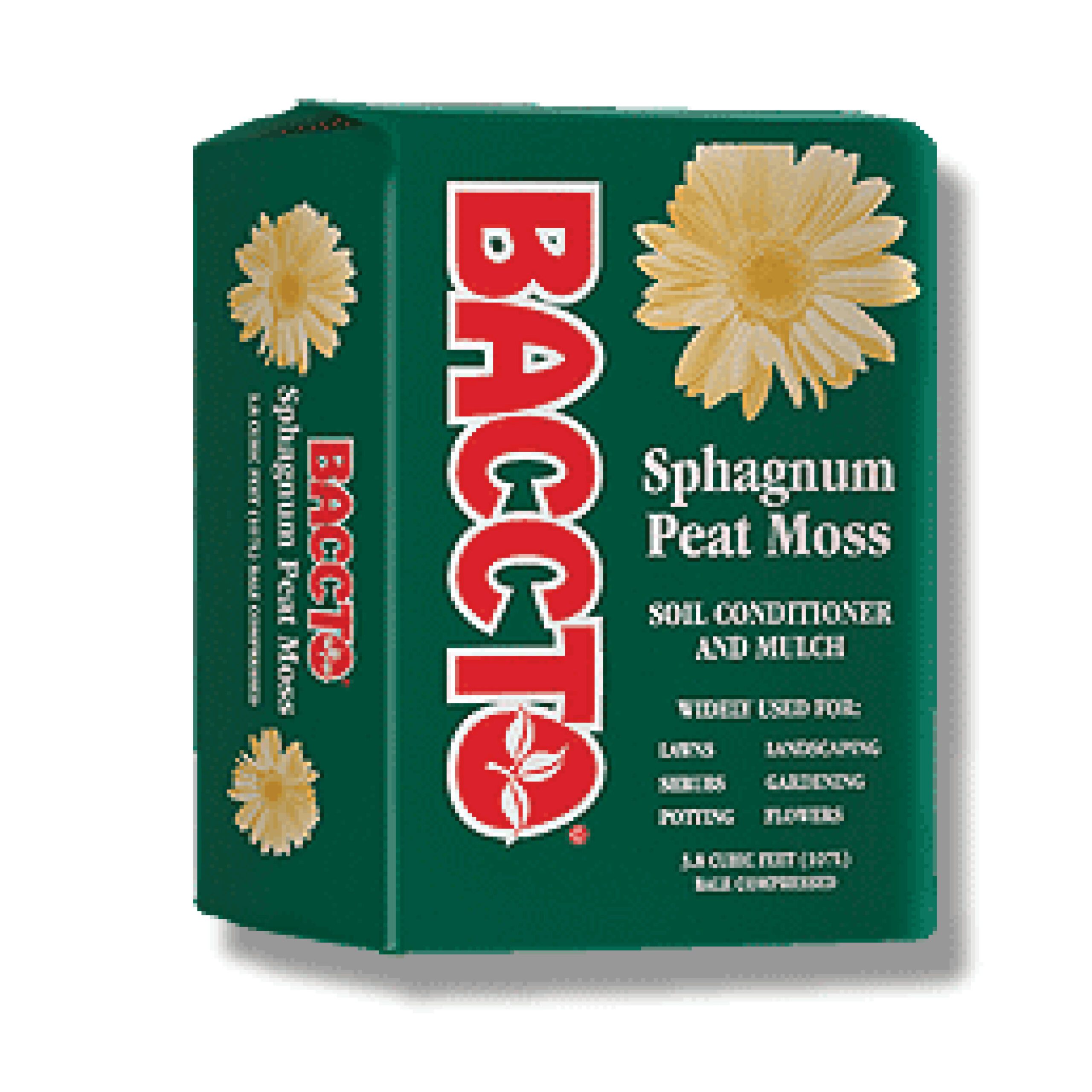 Get Baccto Compressed Sphagnum Peat Moss Bale, 3.8 cubic foot bale in ...